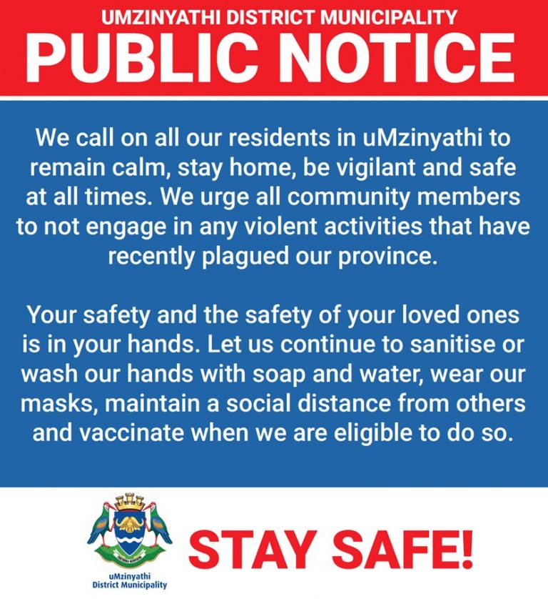 Stay Safe – uMzinyathi
